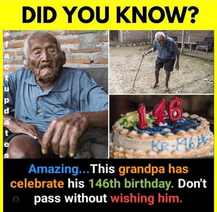 'World's oldest man' celebrates 146th birthday and says patience is key ...